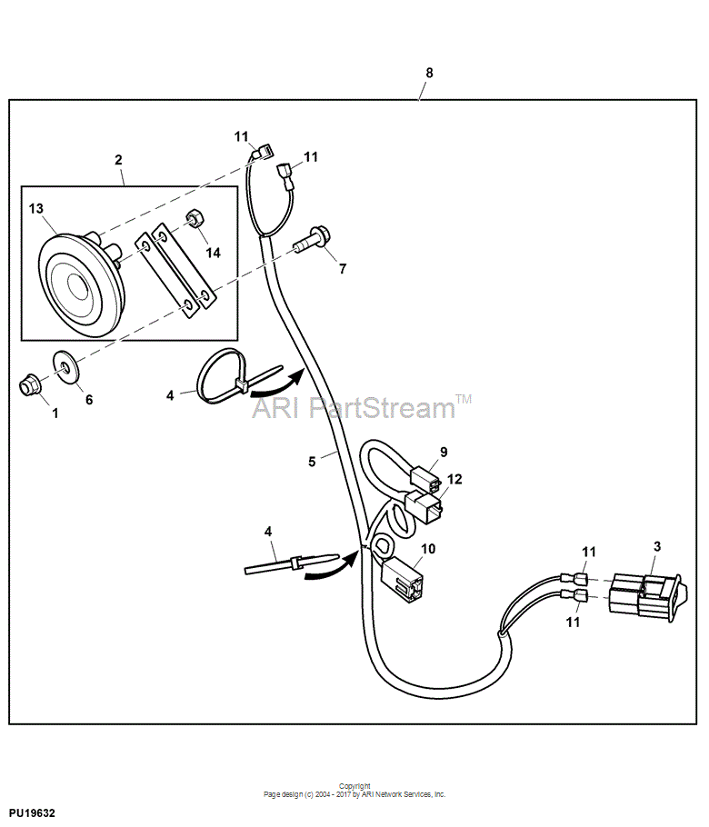 BM23370 - HORN KIT fits JOHN DEERE