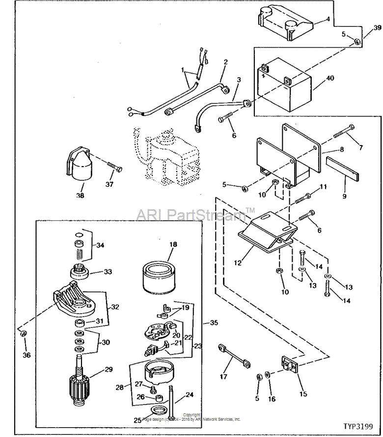 TY6191 - BATTERY fits JOHN DEERE