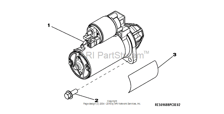 RE540304 - Starter Motor Kit fits JOHN DEERE