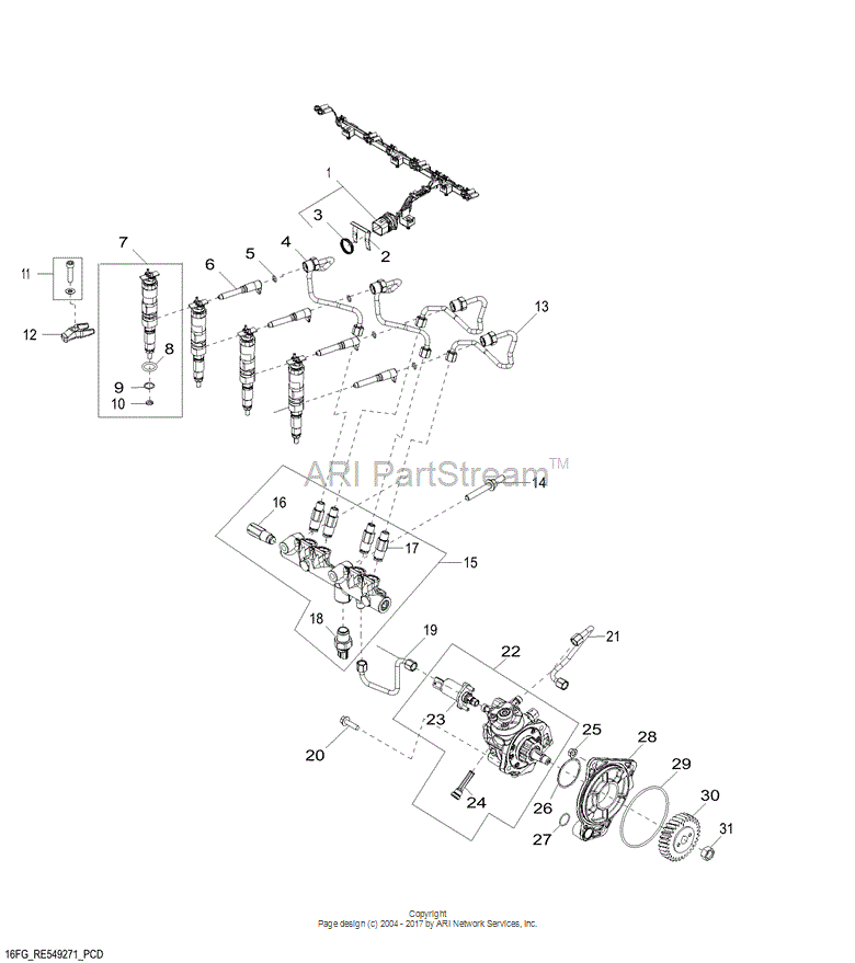 RE543423 - INJECTION PUMP fits JOHN DEERE