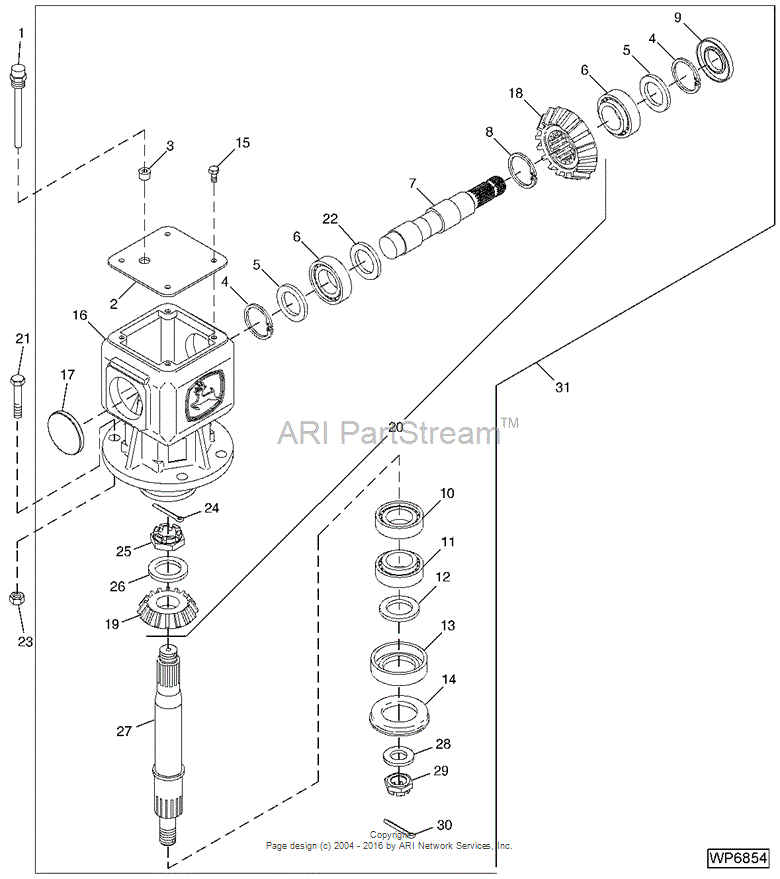 AW34345 - Gear Case fits JOHN DEERE