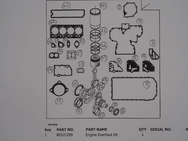 RE527299 - Kit - Engine OH fits JOHN DEERE | Price: $859.40 Stock: Ohio