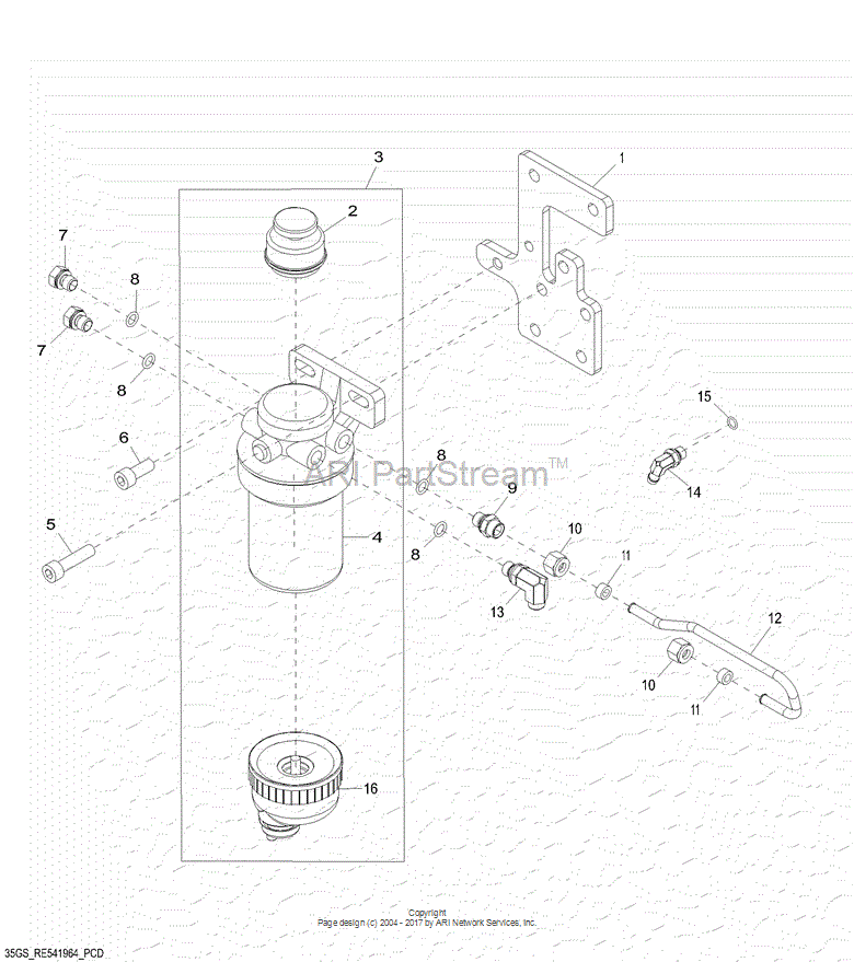 RE522869 - FILTER HEAD fits JOHN DEERE