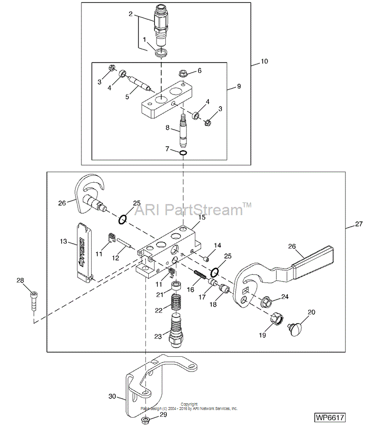 AW33962 - COUPLED FEMALE HYDRAULIC fits JOHN DEERE