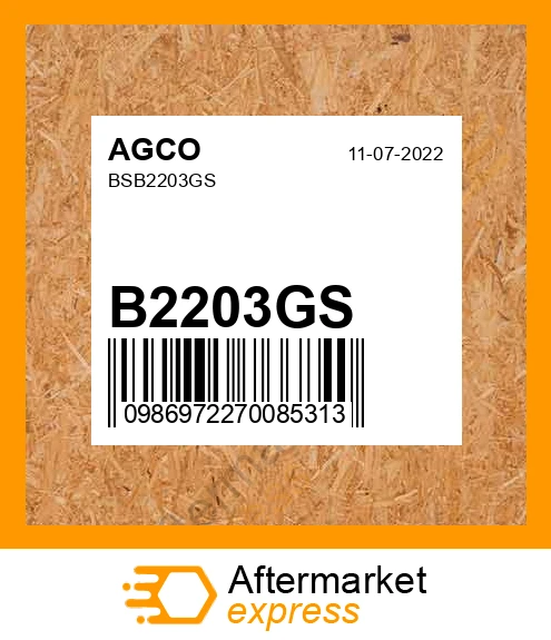 B2203GS - BS fits AGCO | Price: $2.18