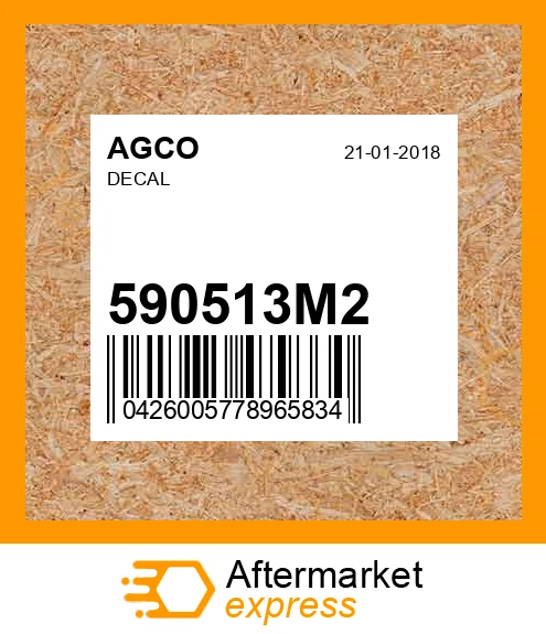 590513M2 - DECAL fits AGCO