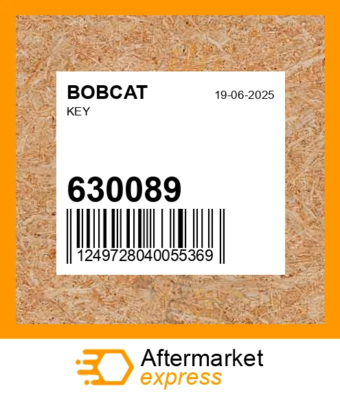 630089 - KEY fits BOBCAT