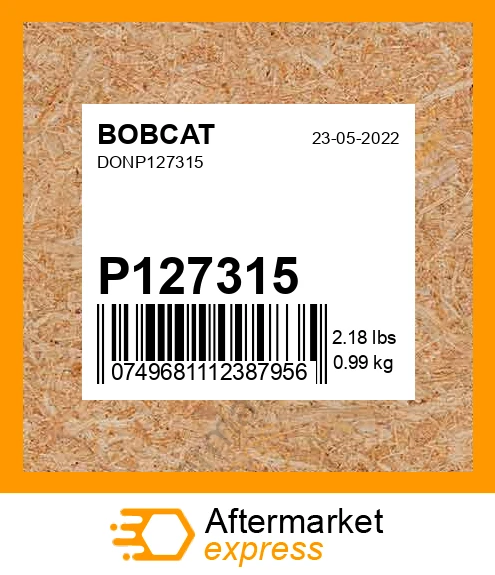 P127315 - DON fits BOBCAT | Price: $44.77