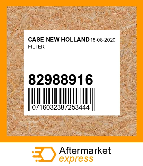 82988916 - FILTER fits CASE NEW HOLLAND | Price: $222.30 Stock: Wisconsin