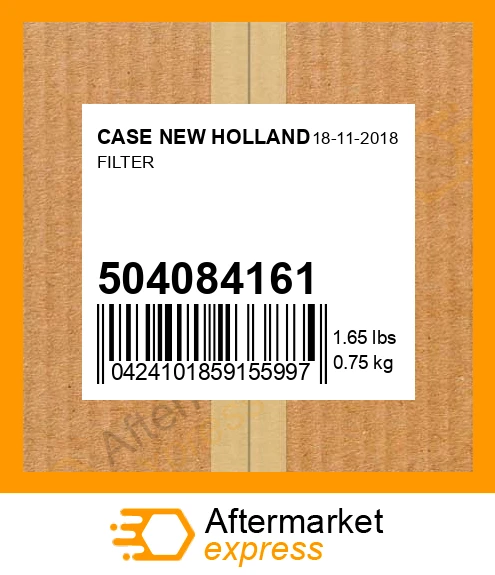 504084161 - FILTER fits CASE NEW HOLLAND | Price: $16.59