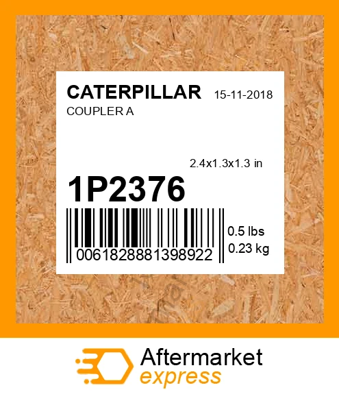 1P2376 - COUPLER A fits CATERPILLAR | Price: $31.00 Stock: Tennessee