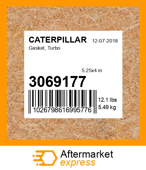 3069177 - Gasket, Turbo fits CATERPILLAR | Price: $1.44