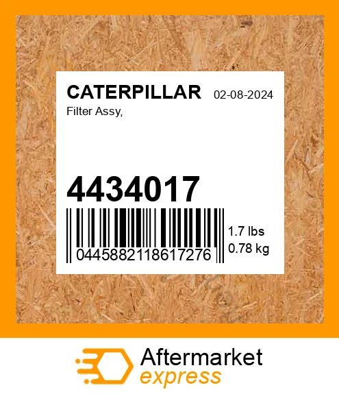 4434017 - Filter Assy, fits CATERPILLAR | Price: $50.49 Stock: Florida
