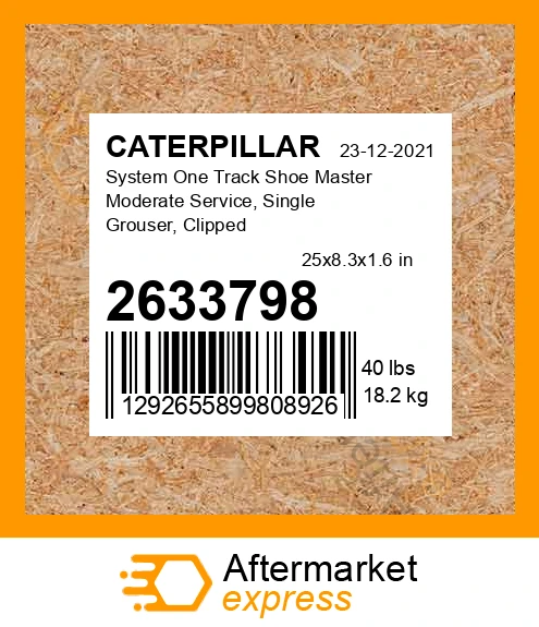 2633798 - System One Track Shoe Master Moderate Service, Single Grouser ...