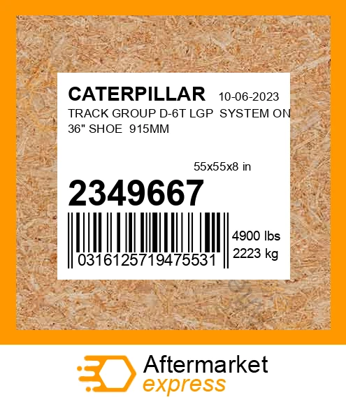 2349667 - Track Group D-6T Lgp System One 36" Shoe 915MM fits ...