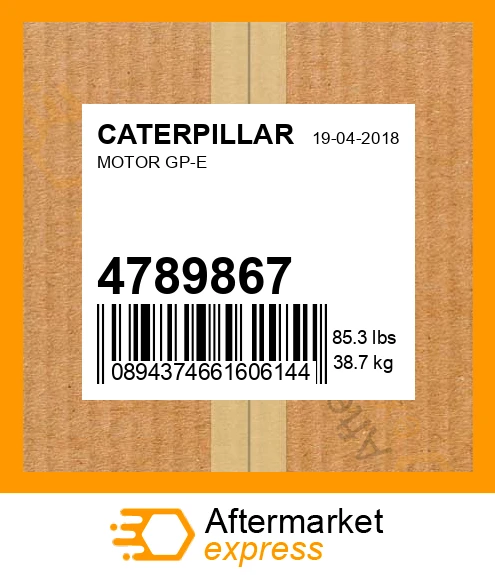 4789867 - MOTOR GP-E fits CATERPILLAR | Price: $1,106 Stock: Indiana