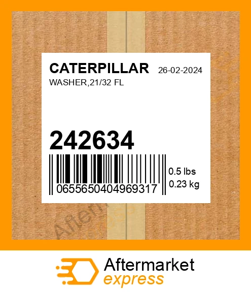242634 - WASHER,21/32 FL fits CATERPILLAR | Price: $5.45 Stock: Kentucky