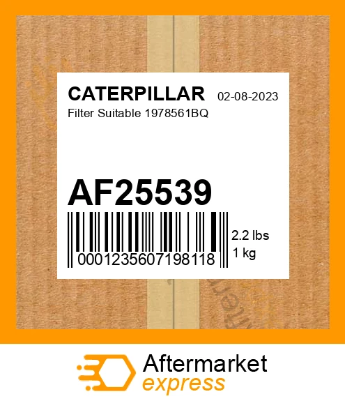 AF25539 - Filter Suitable 1978561BQ fits CATERPILLAR | Price: $47.62 ...