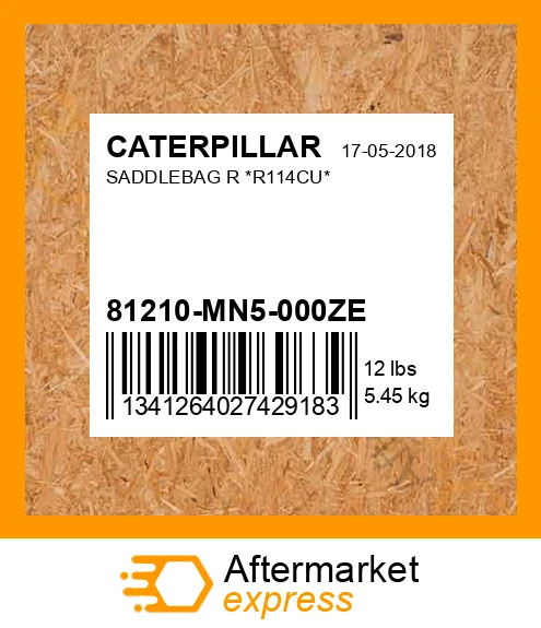 81210-MN5-000ZE - SADDLEBAG R *R114CU* fits CATERPILLAR | Price: $607.43
