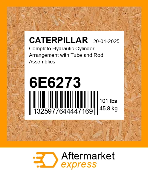 6E6273 - Complete Hydraulic Cylinder Arrangement with Tube and Rod ...