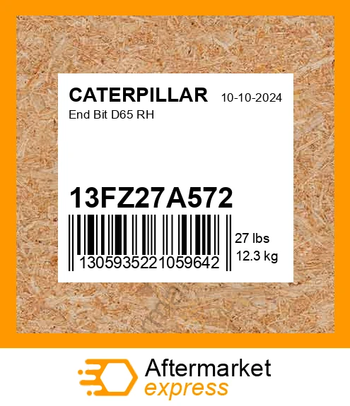 13F-Z27-A572 - End Bit D65 RH fits CATERPILLAR | Price: $259.38 Stock ...