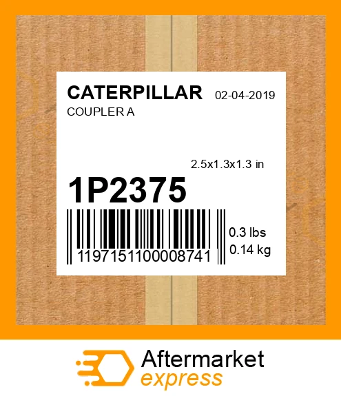 1P2375 - COUPLER A fits CATERPILLAR | Price: $12.40 Stock: Tennessee
