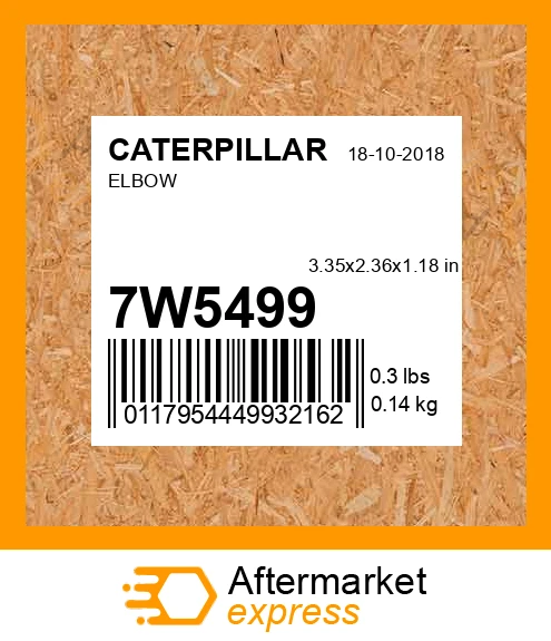 7W5499 - ELBOW fits CATERPILLAR | Price: $33.05 Stock: Indiana