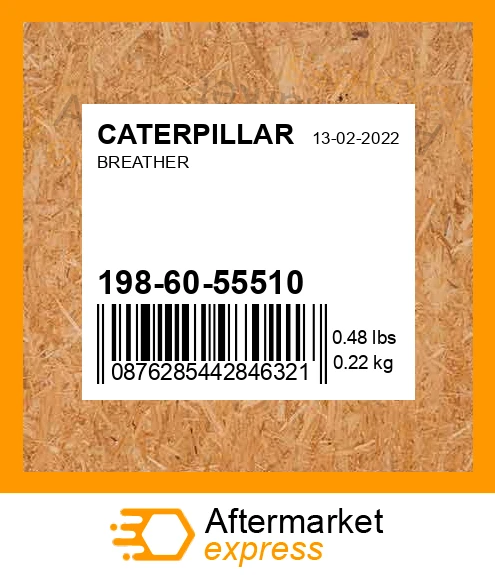 198-60-55510 - BREATHER fits CATERPILLAR | Price: $86.80 Stock: Tennessee
