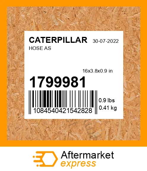 1799981 - HOSE AS fits CATERPILLAR | Price: $51.21 Stock: Indiana