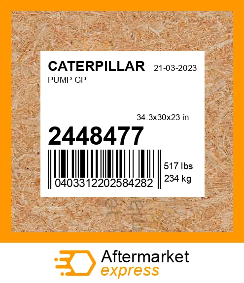 2448477 - PUMP GP fits CATERPILLAR | Price: $21,379