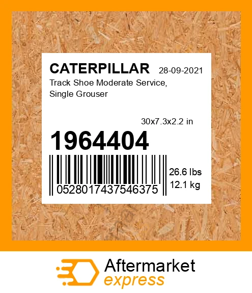 1964404 - Track Shoe Moderate Service, Single Grouser fits CATERPILLAR