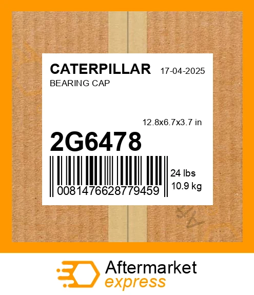 2G6478 - Bearing Cap fits CATERPILLAR | Price: $435.01 Stock: Montana