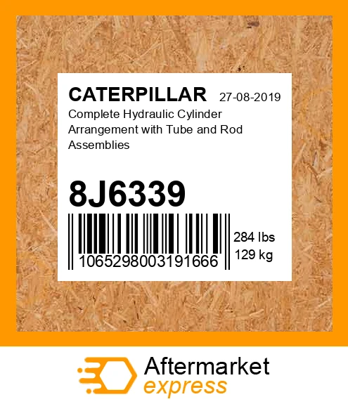 8J6339 - Complete Hydraulic Cylinder Arrangement with Tube and Rod ...