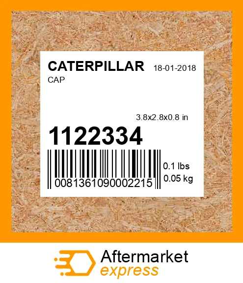 1122334 - CAP fits CATERPILLAR | Price: $0.37 Stock: Tennessee