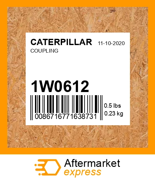 1W0612 - COUPLING fits CATERPILLAR | Price: $90.52 Stock: Tennessee