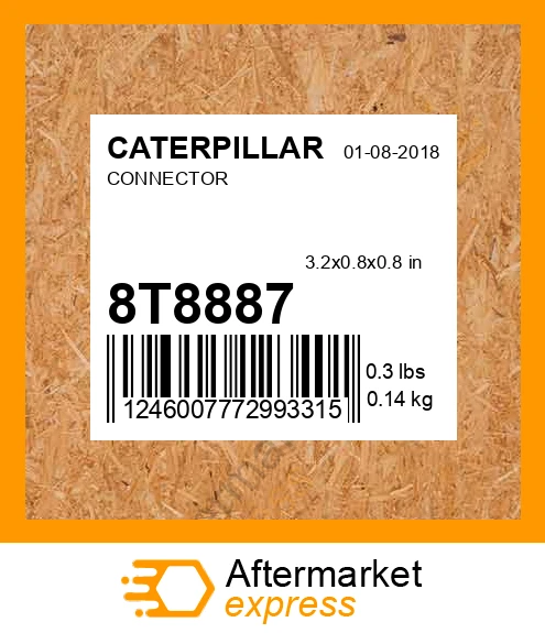 8T8887 - CONNECTOR fits CATERPILLAR | Price: $5.95 Stock: Tennessee