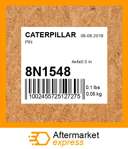8N1548 - PIN fits CATERPILLAR | Price: $3.38 Stock: Indiana