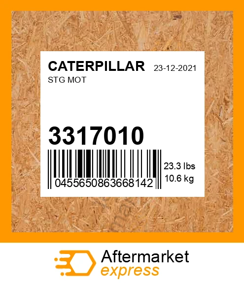 3317010 - STG MOT fits CATERPILLAR | Price: $542.05 Stock: Indiana