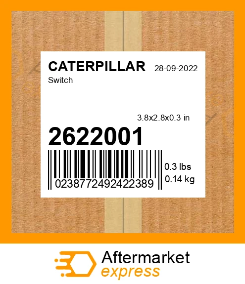 2622001 - Switch fits CATERPILLAR | Price: $61.38 Stock: Texas