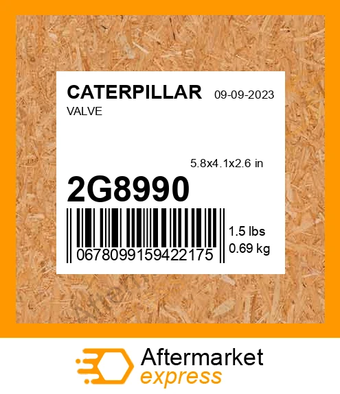 2G8990 - VALVE fits CATERPILLAR | Price: $396.57