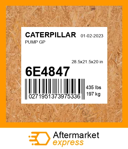 6E4847 - PUMP GP fits CATERPILLAR | Price: $20,357