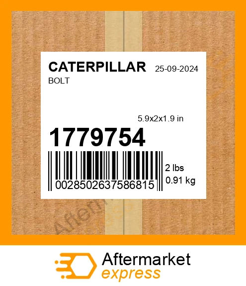 1779754 - BOLT fits CATERPILLAR | Price: $1.64