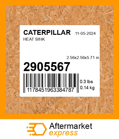 2905567 - HEAT SINK fits CATERPILLAR | Price: $691.72