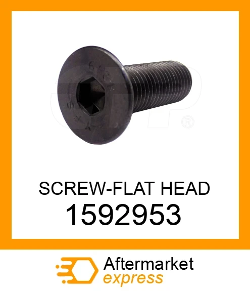 1592953 - SCREW-FLAT HEAD fits CATERPILLAR | Price: $1.51 Stock: Texas
