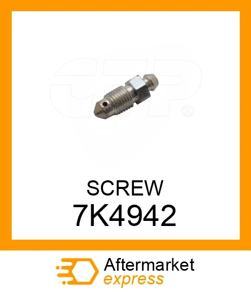 7K4942 - SCREW fits CATERPILLAR | Price: $1.38 Stock: Texas