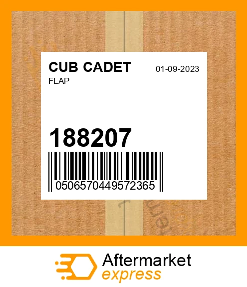 188207 - FLAP fits CUB CADET | Price: $5.69 Stock: Wisconsin