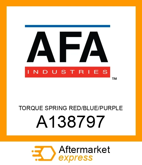 A138797 - TORQUE SPRING RED/BLUE/PURPLE fits CUMMINS | Price: $5.65 ...