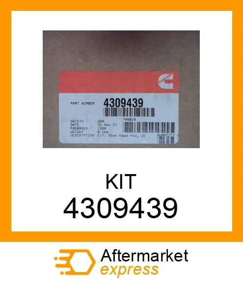 4309439 - KIT fits CUMMINS | Price: $972.59 Stock: Wisconsin