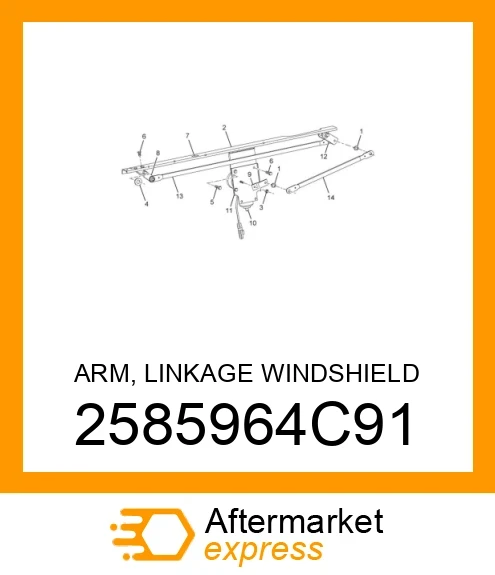 2585964C91 - ARM, LINKAGE WINDSHIELD REGULATOR fits INTERNATIONAL TRUCK ...