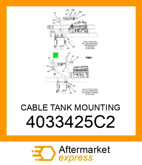 4033425C2 - CABLE TANK MOUNTING fits INTERNATIONAL TRUCK | Price: $32. ...